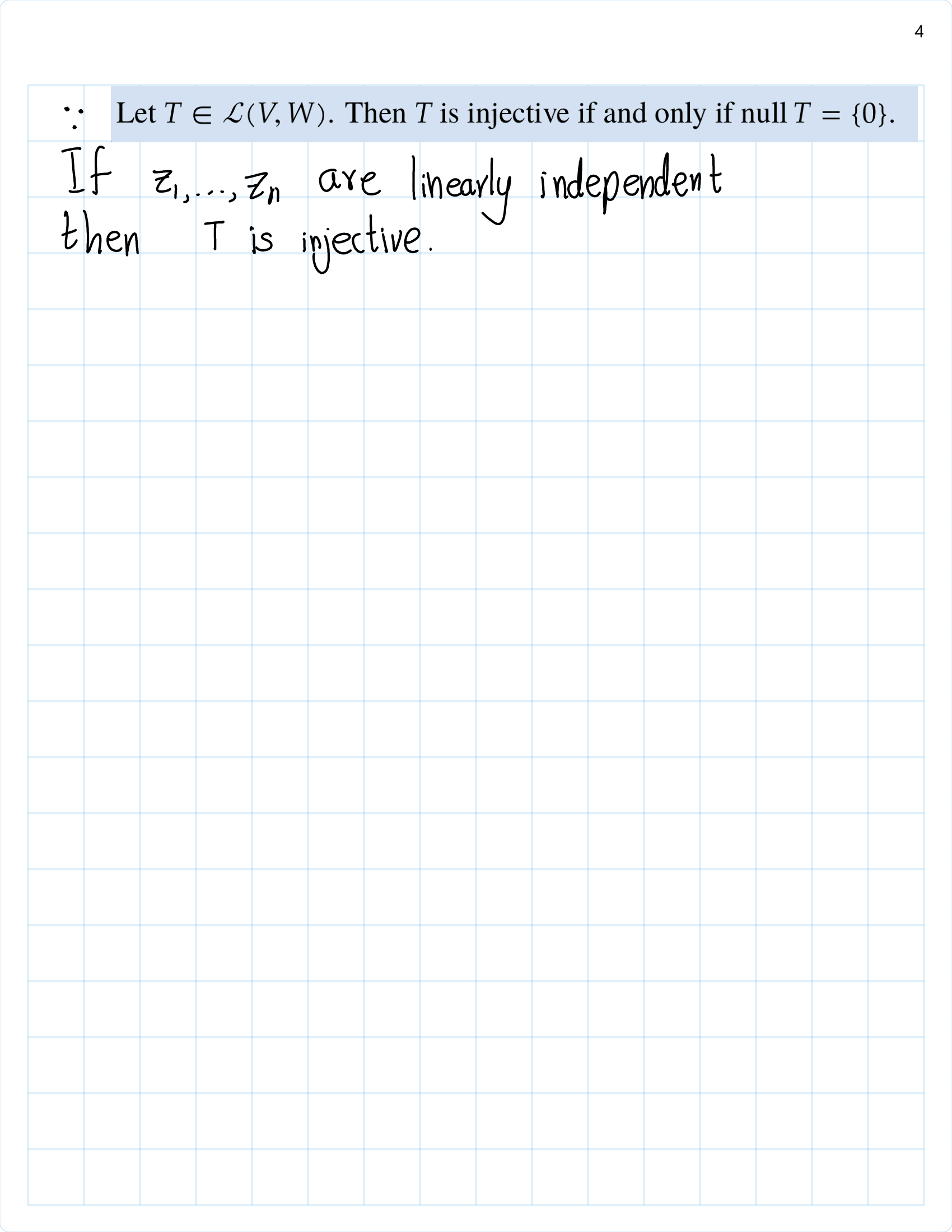 Chapter 4 Linear Maps Exercises | Linear Algebra